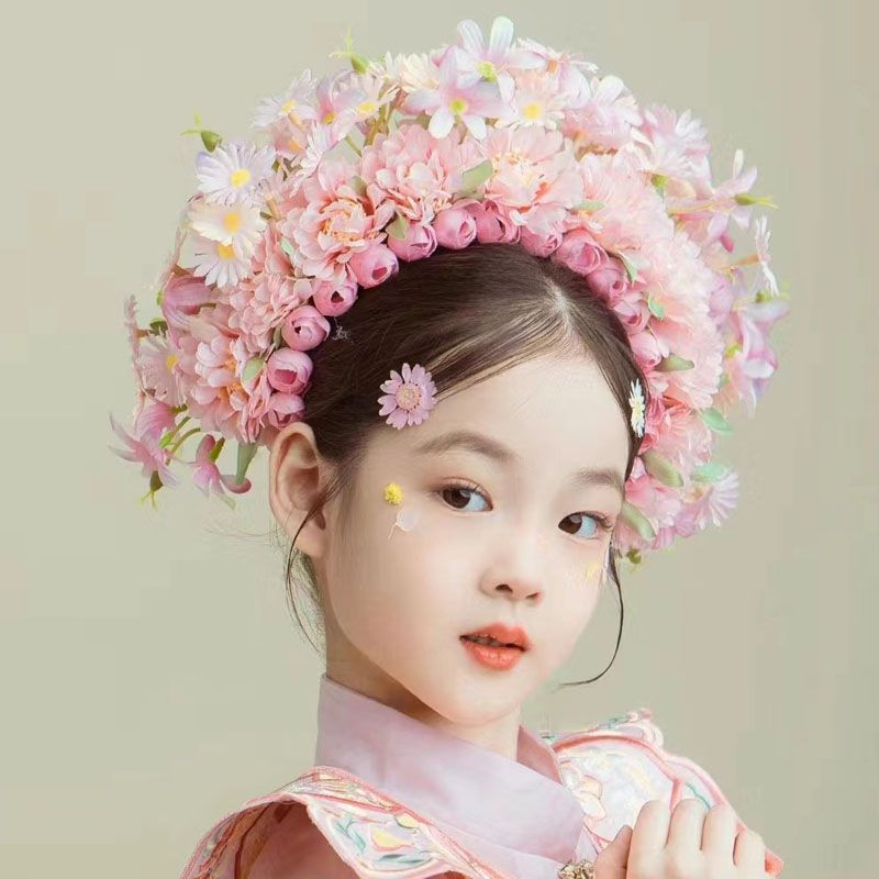 Jual Hiasan kepala bunga anak-anak, aksesoris rambut bunga Hanfu sutra ...