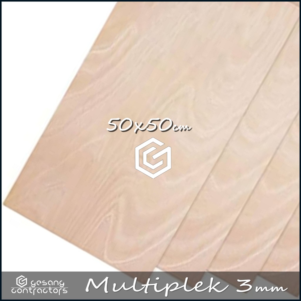 Jual Multiplek Triplek 3mm Full Ukuran 50x50 cm ( 3 mm | 50x50cm | 50 x ...