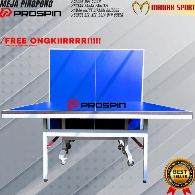 Jual Meja Pingpong PROSPIN - Bahan MDF 18mm Bukan Partikel FREE COVER MEJA | Shopee Indonesia