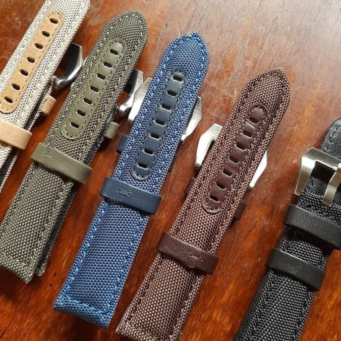 Jual Tali Jam Tangan Police Timberland Nautica Kanvas Kulit Strap 22Mm ...
