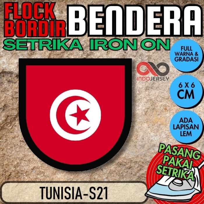 Jual !!!!!!] Patch Emblem Flock Bordir Bendera Negara - TUNISIA [S21] | Shopee Indonesia