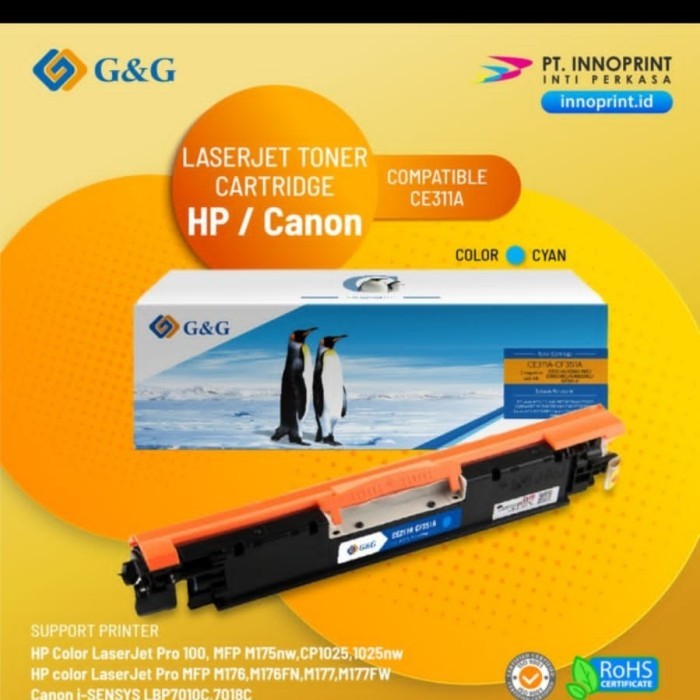 Jual Tinta toner 126A cyan (CE311) Hp laserjet pro 100 color MFP M175nw ...