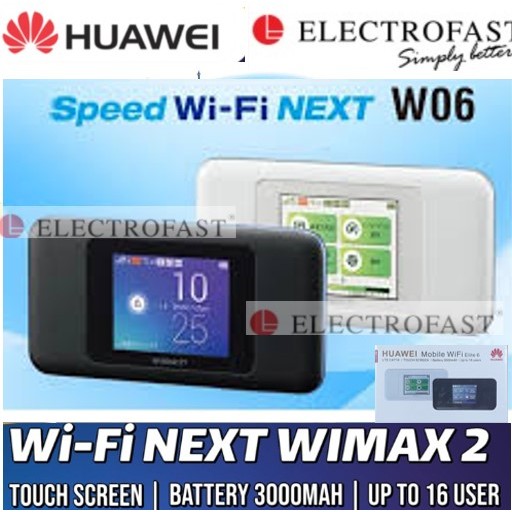 Jual HUAWEI ELITE 6 MIFI 4G Modem Wifi Mobile Portable CAT12 W06 Wimax 2 Modem Touchscreen ...