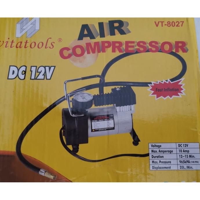 Jual Kompresor Mini Pompa Angin Portabel 150 Psi 12V Dc Heavy Duty ...