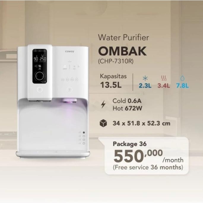 Jual COWAY WATER PURIFIER OMBAK CHP-7310R ORIGINAL KOREA PEMURNI AIR ...