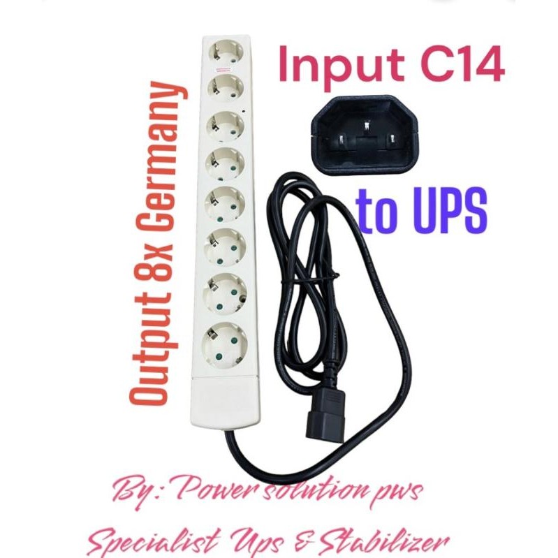 Jual Pdu jek jack adapter konverter colokan perubah ups iec apc 8 ...