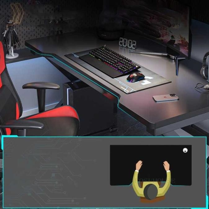 Jual Meja Komputer Gaming Kerja Setup PC Desk Stable Frame with Cable ...