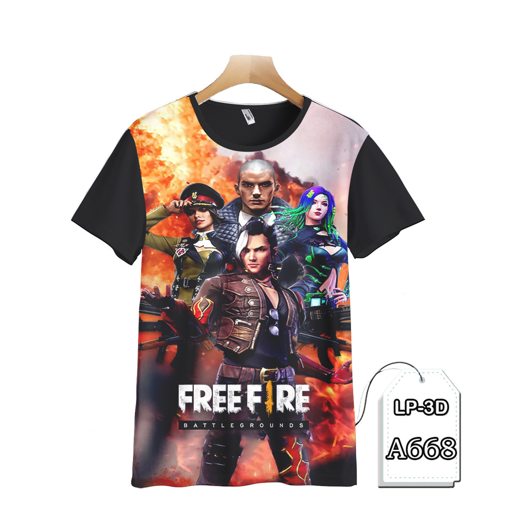 Jual Baju Free Fire Kaos Anak dan Dewasa Printing 3D LP3D-A668 | Shopee ...
