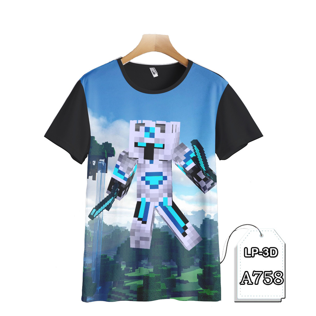Jual Baju Frost Diamond Minecraft Kaos Anak dan Dewasa Printing 3D LP3D ...