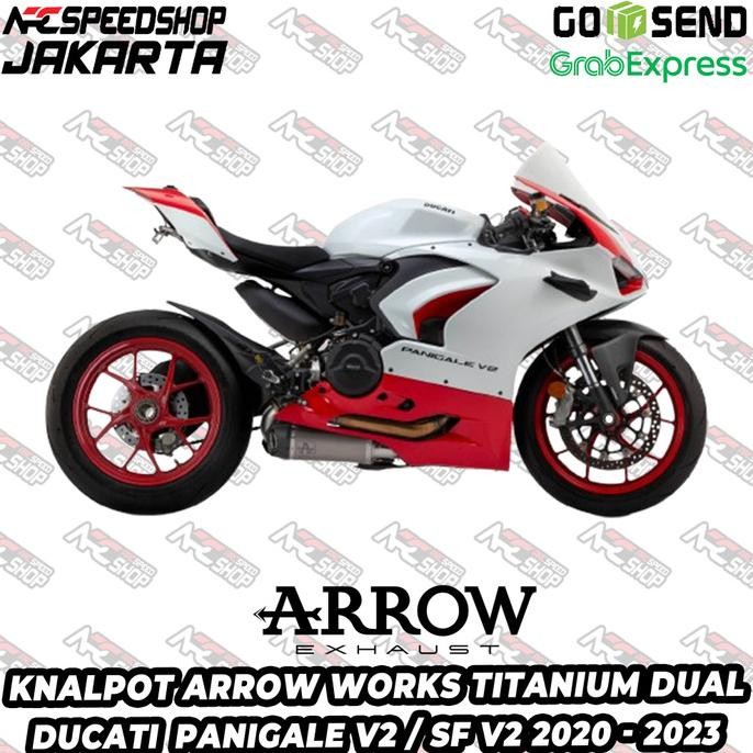 Jual Knalpot Arrow Exhaust Works Titanium Dual Ducati Panigale V2 V 2 ...