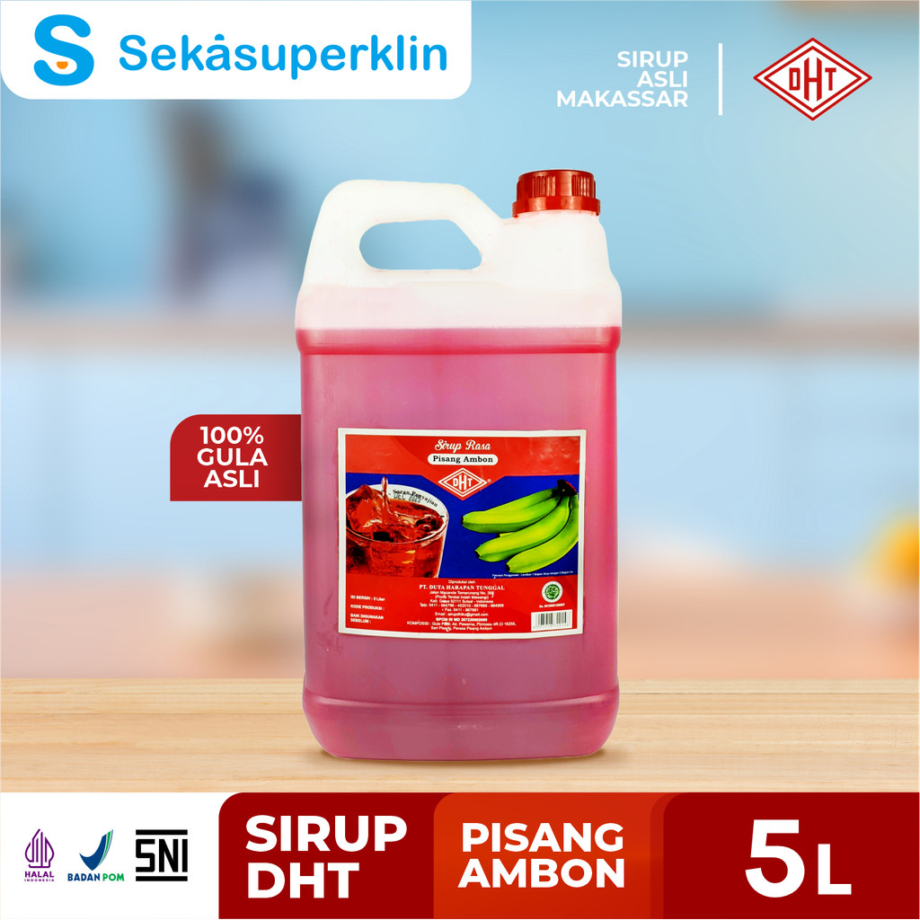 Jual SIRUP DHT RASA PISANG AMBON OLEH-OLEH KHAS MAKASSAR JERIGEN ISI 5 ...