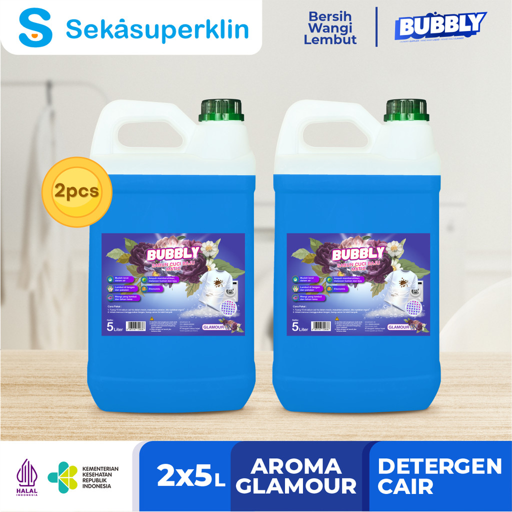 Jual DETERJEN LAUNDRY MATIC CAIR BUBBLY / SABUN CUCI BAJU SUPER EXTRA KLIN 5 LITER 2PCS ...