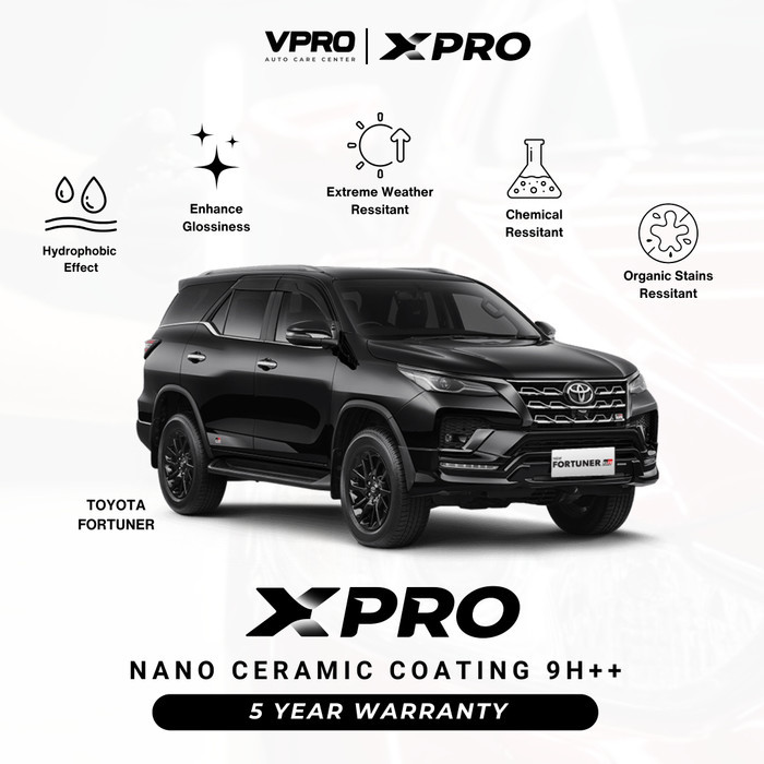 Jual Premium Nano Ceramic Coating Mobil 9H++ - TOYOTA FORTUNER | XPRO ...