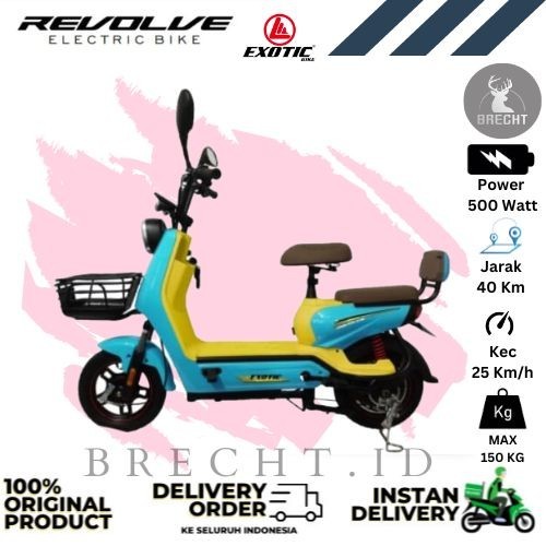 Jual Sepeda Listrik EXOTIC REVOLVE New Gen 500 Watt | Shopee Indonesia
