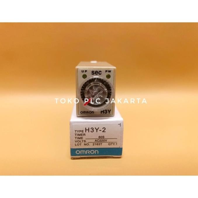Jual H3Y-2 DELAY TIMER RELAY OMRON + SOCKET BASE 220VAC 60S H3Y 2 ORIGINAL DAN TERPERCAYA ...