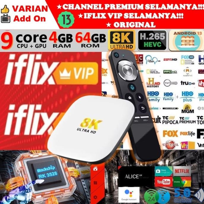 Jual NEW Smart TV Box Android 13 H96 Max M2 V13 Voice Remote Ram 4GB ...