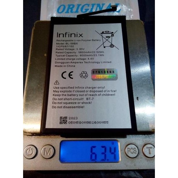 Jual Genuine Batu Batre Battery Baterai Infinix Note 12I Note 12 2023 ...