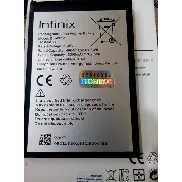 Jual Lagi Genuine Batu Batre Battery Baterai Infinix Note 10 Pro X695 ...