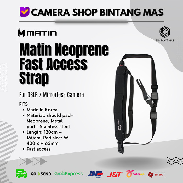 Jual Matin Neoprene Fast Access Strap for DSLR / Mirrorless Camera ...