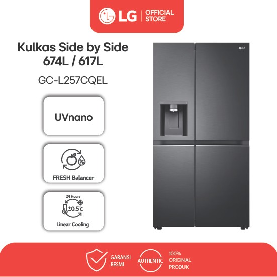 Jual LG Kulkas Side by Side 674L / 617L- UVnano - Hygiene Fresh - Smart Inverter - ThinQ - GC ...