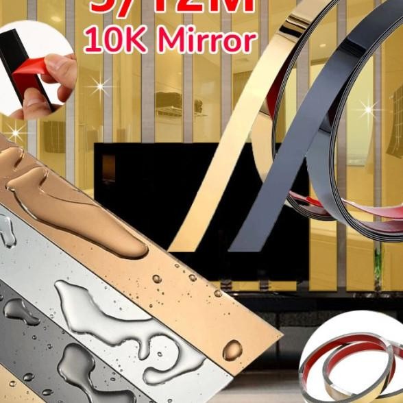 Jual 5M/12M List Plat Strip Gold / Strip Cern 3D Berperekat Cern 10K ...