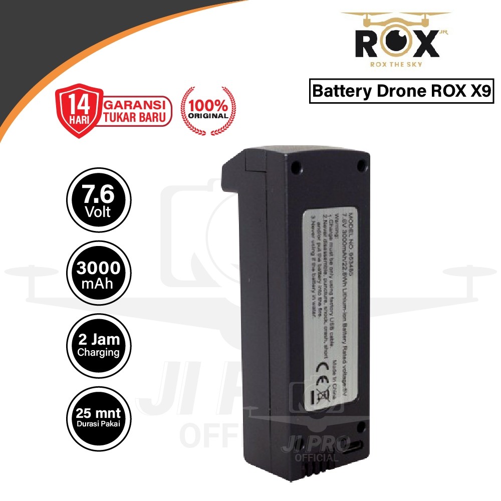 Jual Battery Drone ROX X9 Batre 7.6V 3000mAh Original Baterai X 9 ...