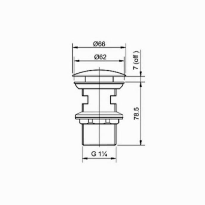 Jual Afur Wastafel Toto Pop Up T 6 Jv 6 / Kepala Afur Toto Model Tekan ...