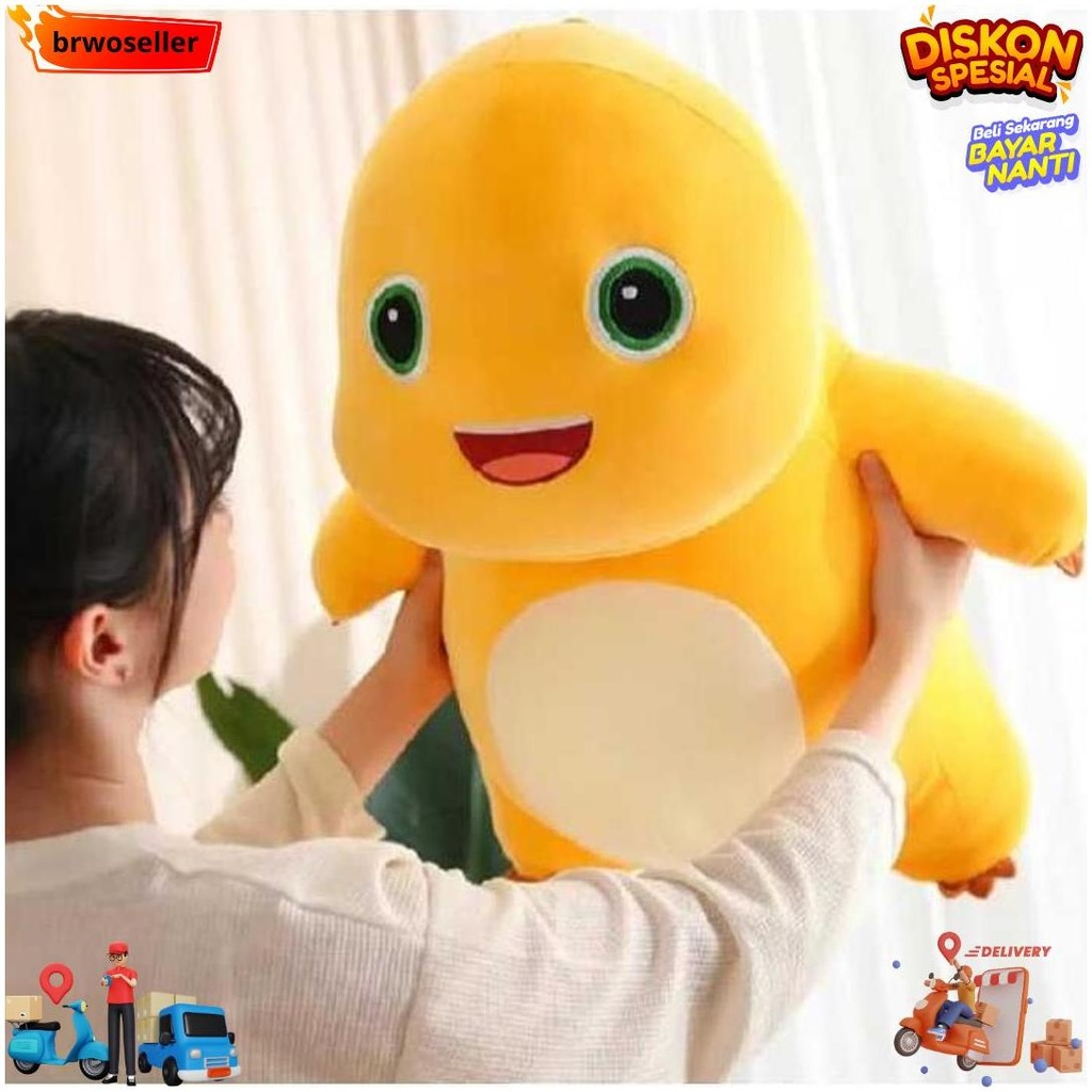 Jual Boneka Dino Kuning Nailong Jumbo Cartoon Dinosaurus Naloong Susu ...