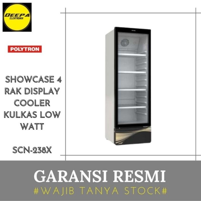 Jual POLYTRON SCN-238X SHOWCASE 4 RAK DISPLAY COOLER KULKAS LOW WATT ...