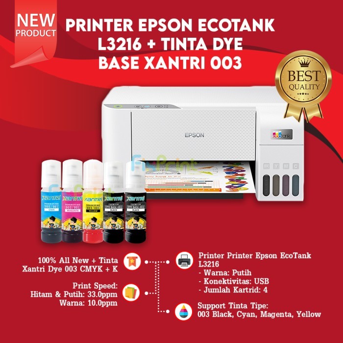 Jual EPSON Printer EcoTank L3216 WHITE Pengganti L3210 BLACK Garansi Resmi | Shopee Indonesia