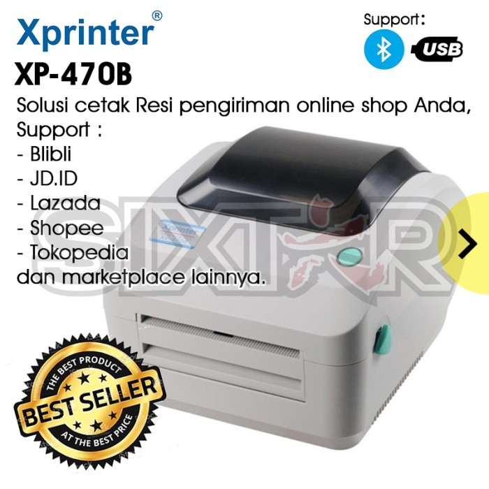 Jual XPRINTER XP-470B Printer Barcode Thermal Label Printer Bluetooth 110mm | Shopee Indonesia