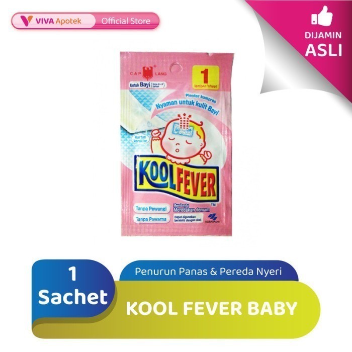 Jual Kool Fever Baby Kompres Penurun Panas & Pereda Nyeri (1 Sachet ...