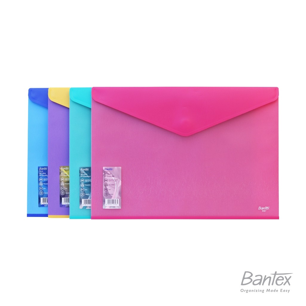 Jual Bantex Duro Bi-Colour PP Envelope Folder File Amplop Folio FC ...