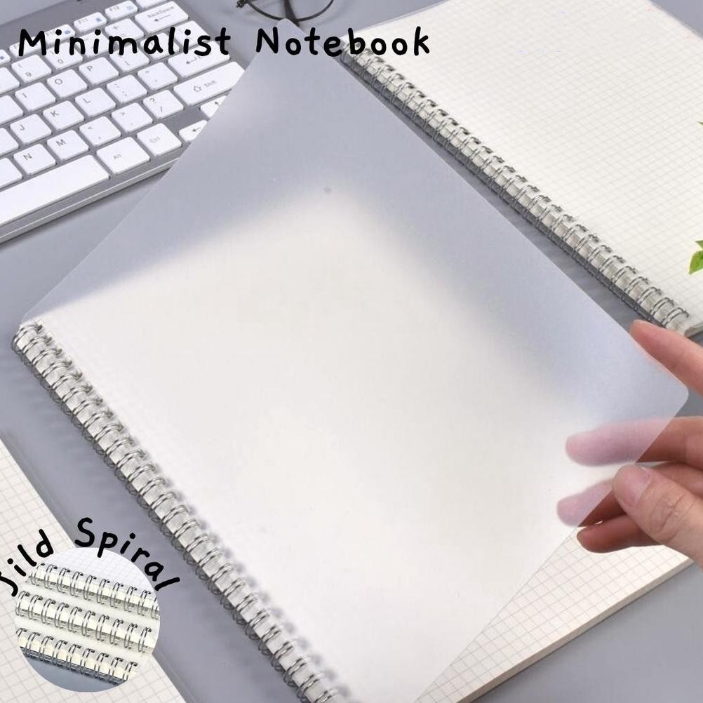 Jual A6 A5 B5 A4 Grid/Line/Blank Spiral Notebook Transparant 80 Lembar ...