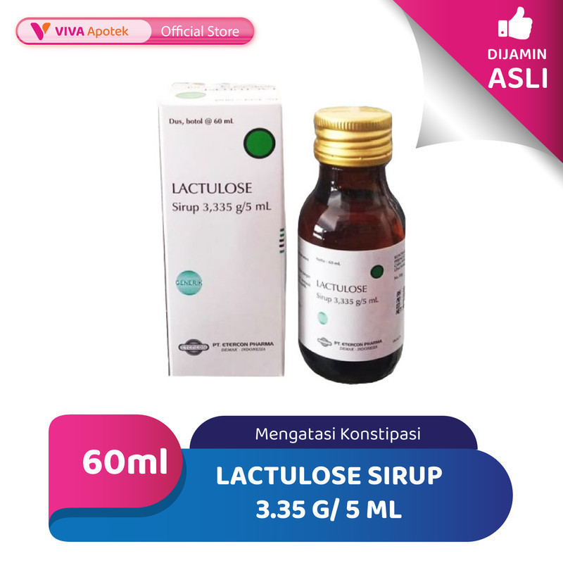 Jual Lactulose Sirup 3.35 g/ 5 ml untuk Mengatasi Konstipasi (60 ml ...