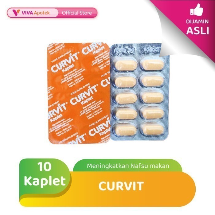 Jual Curvit untuk Meningkatkan Nafsu makan (10 Kaplet) | Shopee Indonesia