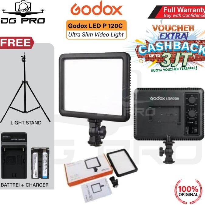Jual Masih Tersedia Godox Led P 120C Free Baterai Charger - Video Light ...