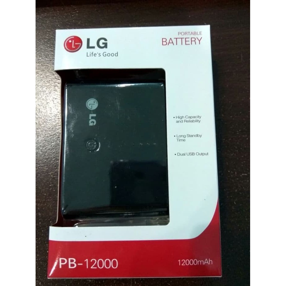 Jual POWER BANK LG PB-12000 DUAL USB (KAPASITAS 12.000mAh) | Shopee Indonesia
