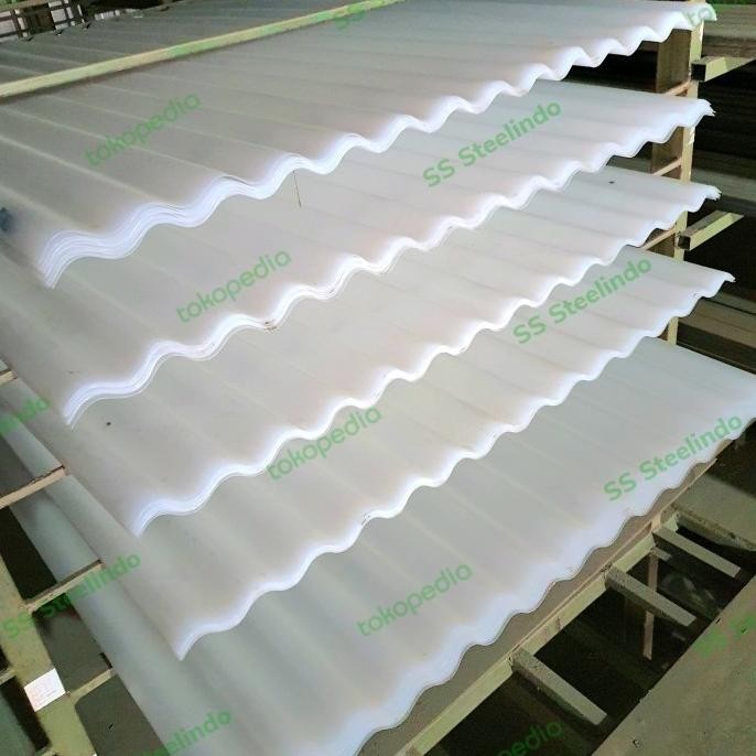 Jual ATAP ASBES / GELOMBANG PLASTIK PUTIH SUSU TEBAL (PET 08) MRS01 ...
