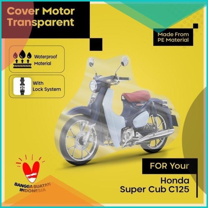 Jual Sarung Motor Plastik Transparan Anti Air Honda Super Cub C125 ...