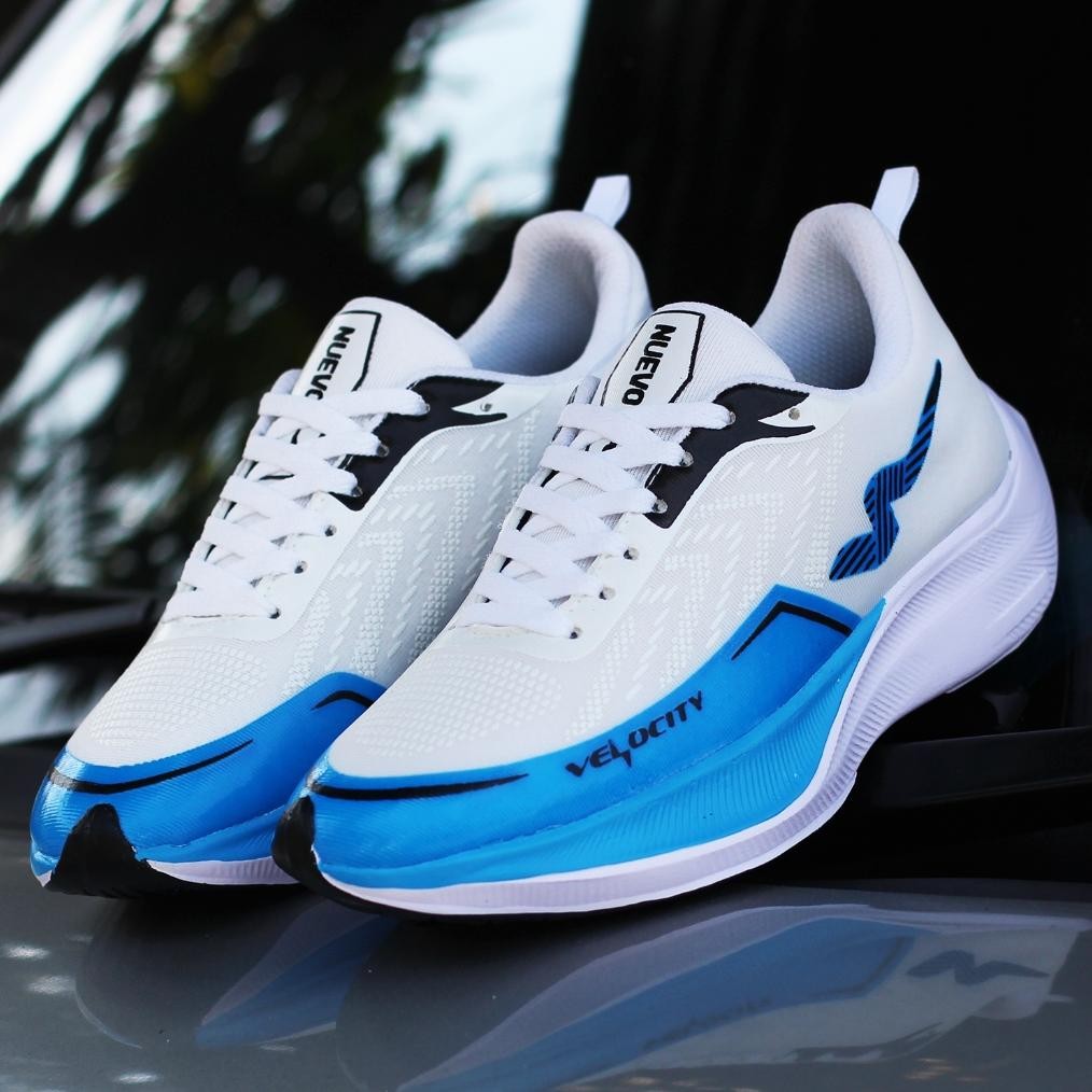 Jual et-98 SEPATU RUNNING NEW NUEVO VELOCITY PUTIH BIRU OLAHRAGA LARI ...