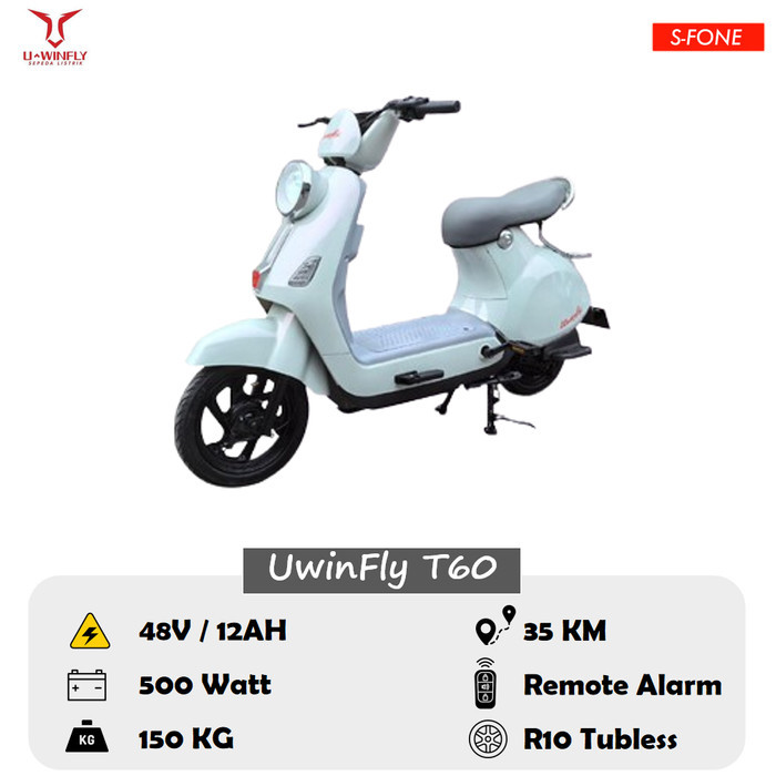 Jual Sepeda Listrik Uwinfly T60 Accu 500 Watt | Shopee Indonesia