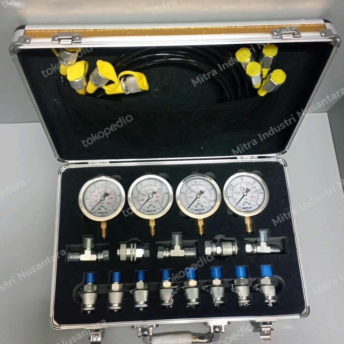 Jual Cuci Gudang Hydraulic Pressure Gauge Set 4 Mata 10Mpa 25Mpa 40Mpa 60Mpa Alat Berat | Shopee ...