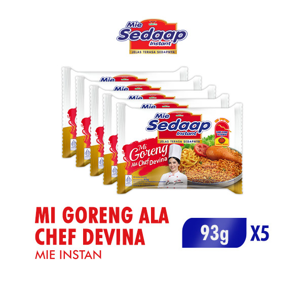 Jual Sedaap Mie Instan Goreng Ala Chef Bag 93 gr x5 | Shopee Indonesia