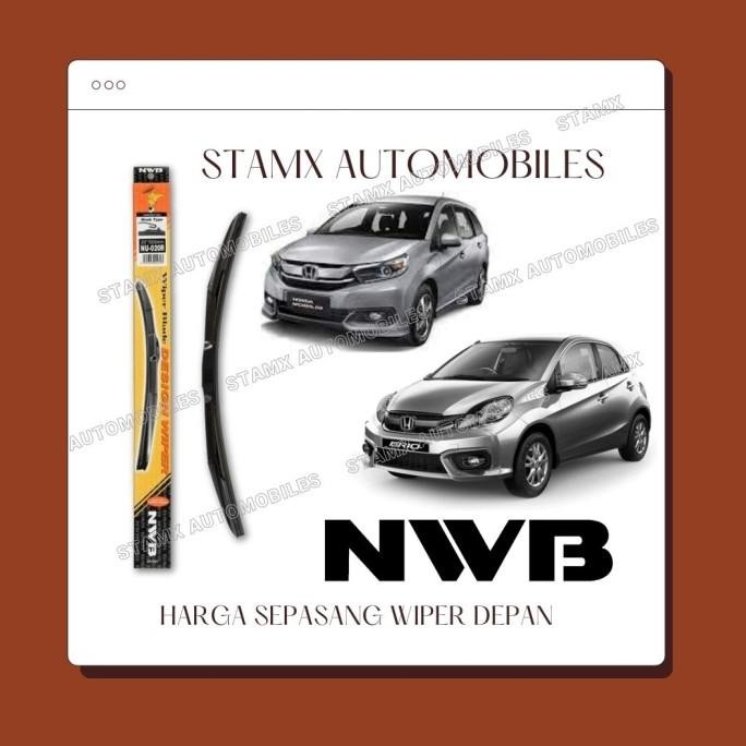 Jual Wiper depan Mobilio / Brio New uk. 22 & 16 NWB Design HYBRID Japan ...