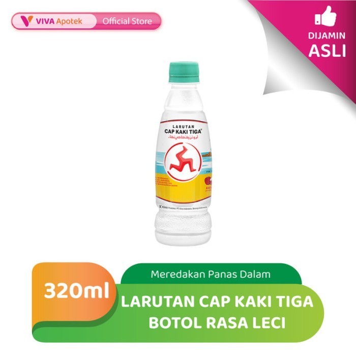 Jual Larutan Cap Kaki Tiga Botol Rasa Leci Meredakan Panas Dalam (320 ml) | Shopee Indonesia