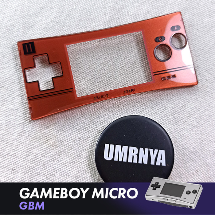 Jual Nintendo Gameboy Micro GBM Faceplate Replacement Front Gold Mario ...