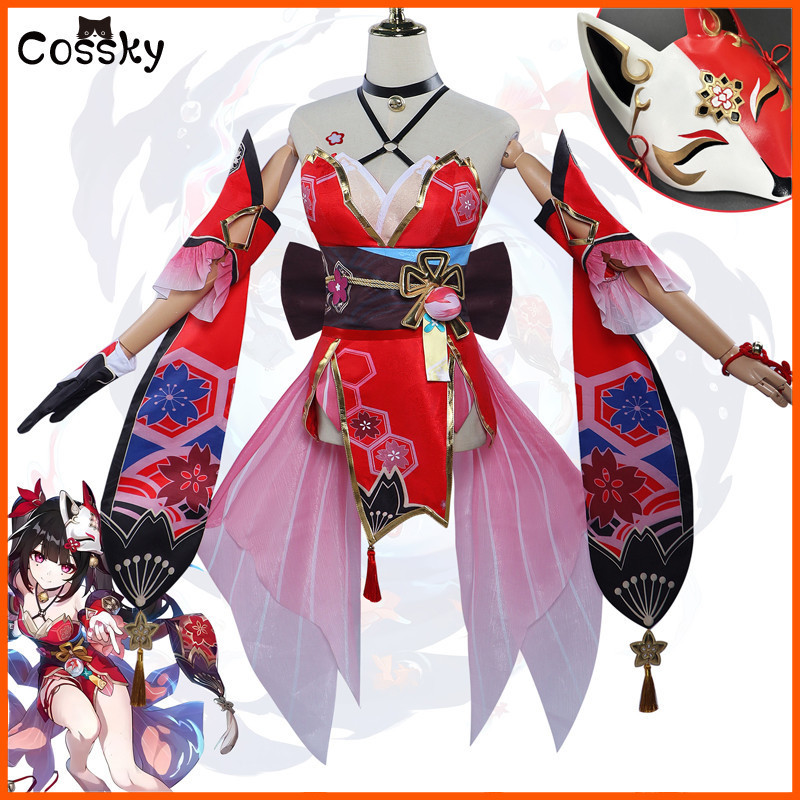 Jual Honkai Star Rail Sparkle Kostum Cosplay Set Lengkap Sepatu Masker Wig Prop Hanabi Sparkle ...