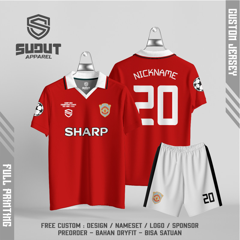 Jual JERSEY CUSTOM BOLA MU HOME CHAMPIONS 1998-1999 FULL PRINTING ...