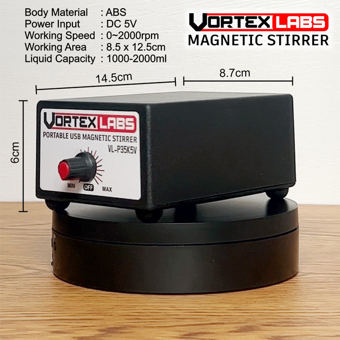 Jual VORTEX LAB Mini USB Magnetic Stirrer Vortex Mixer Magnetic Mixer ...